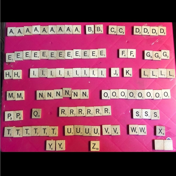 Games | 10 Wooden Scrabble Tiles With Black Sachet | Poshmark